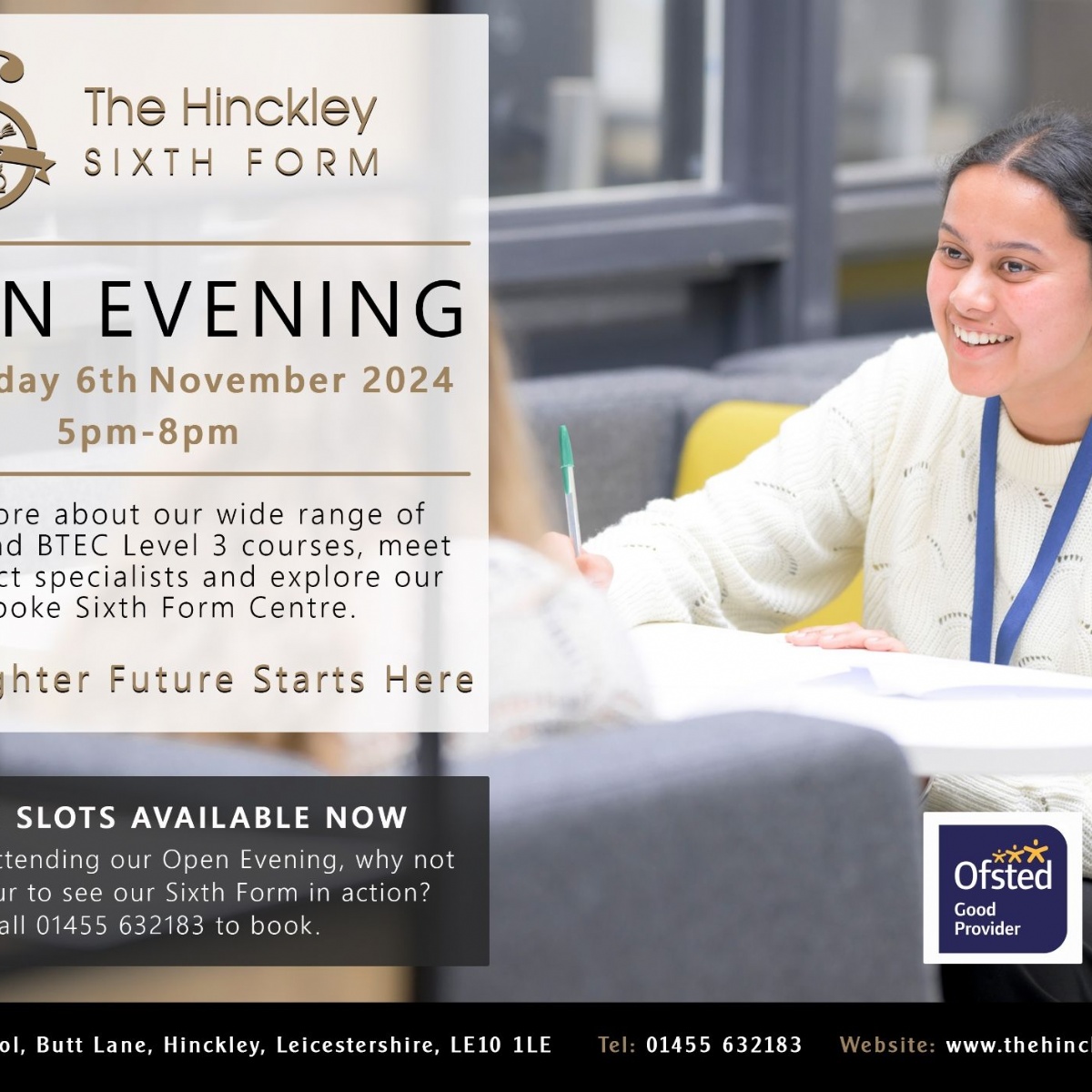 The Hinckley Sixth Form - Open Evening - Wednesday 6th November